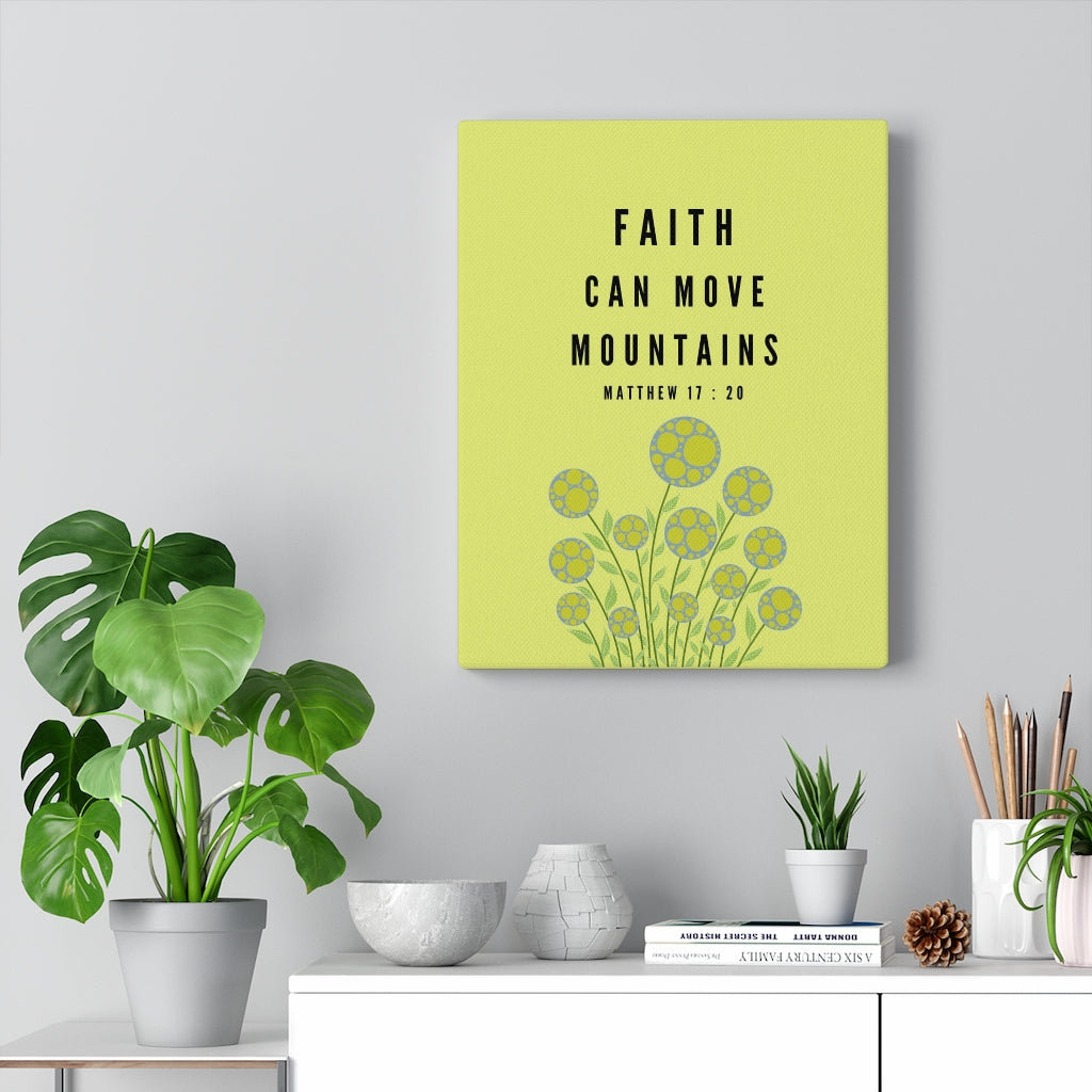Trinx Faith Can Move Mountains Matthew 17:20 Christian Wall Art Bible Verse Print Ready To Hang ...